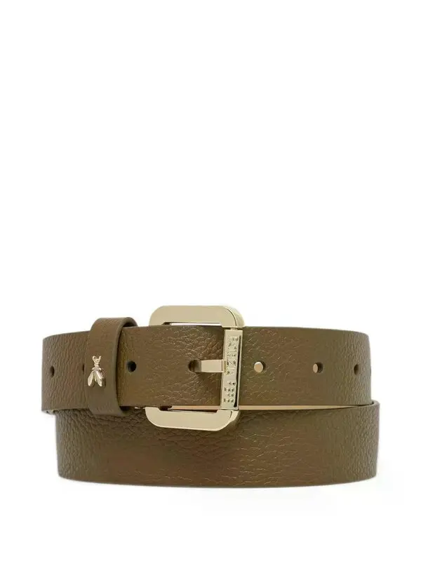 Patrizia Pepe Fly-plaque Pebbled Leather Belt