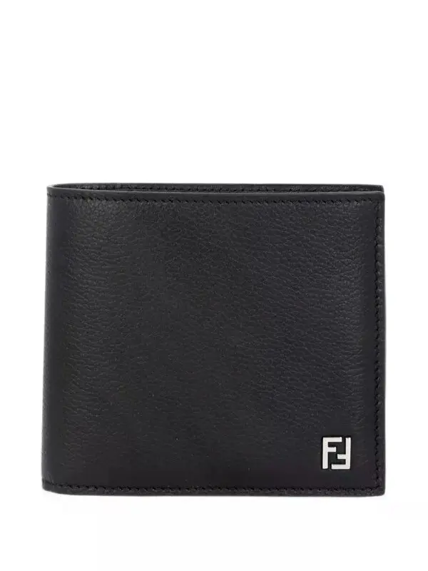 Fendi Ff Full-grain Leather Bi-fold Wallet