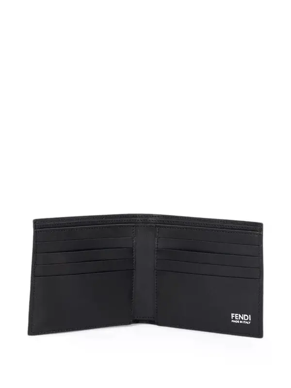 Fendi Ff Full-grain Leather Bi-fold Wallet