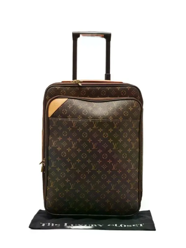 LOUIS VUITTON 2015 55 Pegase Monogram Canvas Suitcase - Brown