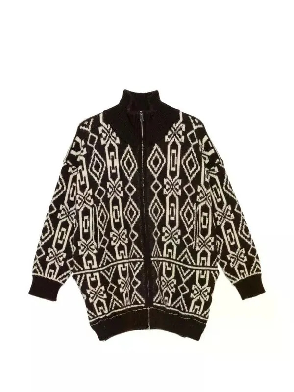 Laboratorio Capri Geometric-pattern Knit Jacket