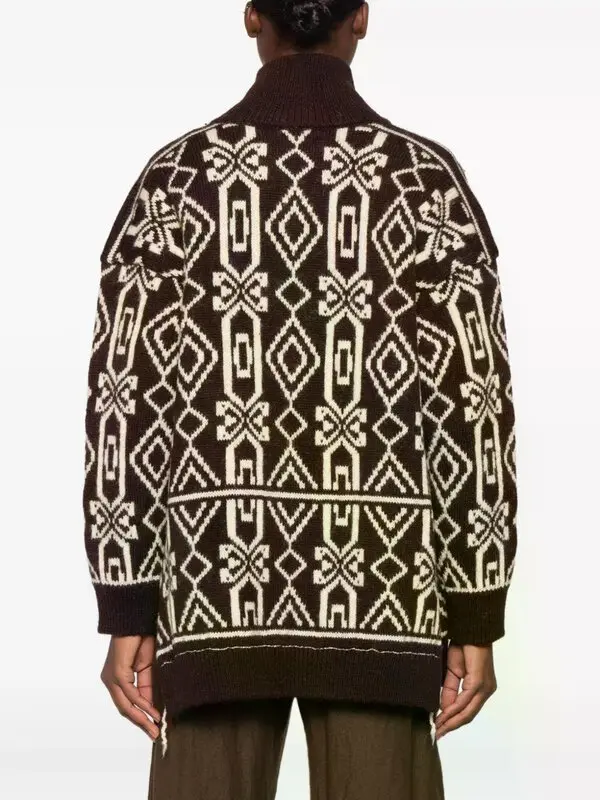 Laboratorio Capri Geometric-pattern Knit Jacket
