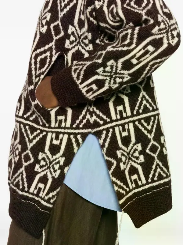 Laboratorio Capri Geometric-pattern Knit Jacket