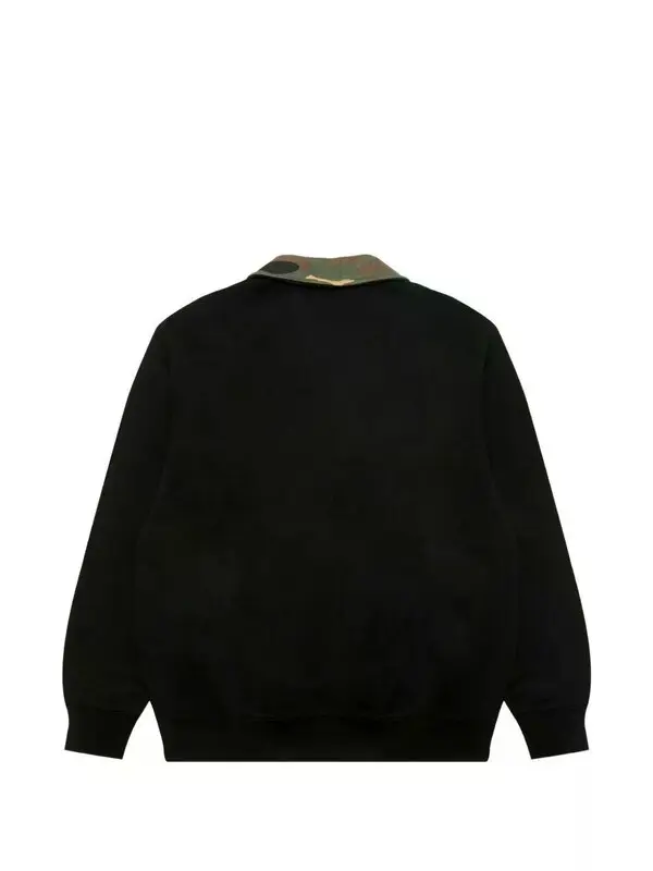 AAPE BY *A BATHING APE Moonface-print Half-zip Sweatshirt - Black