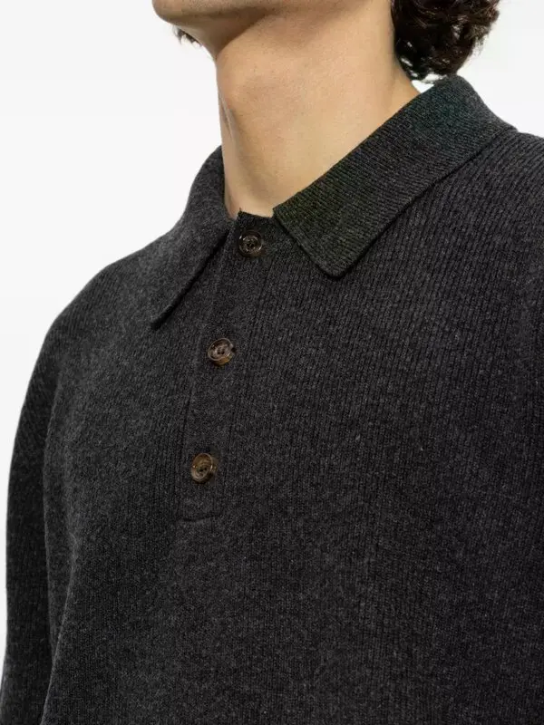 Valentino Garavani Ribbed-knit Polo Sweater