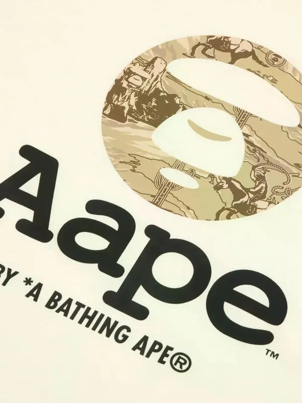 AAPE BY *A BATHING APE Moonface Logo-print T-shirt