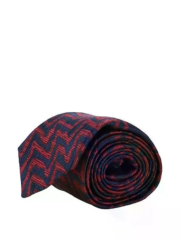 Missoni Zigzag Silk Tie - Blue