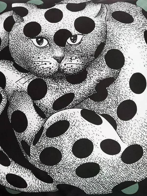 FORNASETTI High Fidelity Silk Cushion - Black