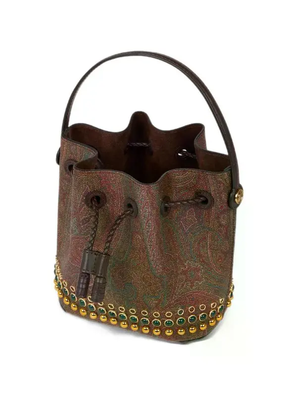 Etro Mini Arnica Bucket Bag With Studs