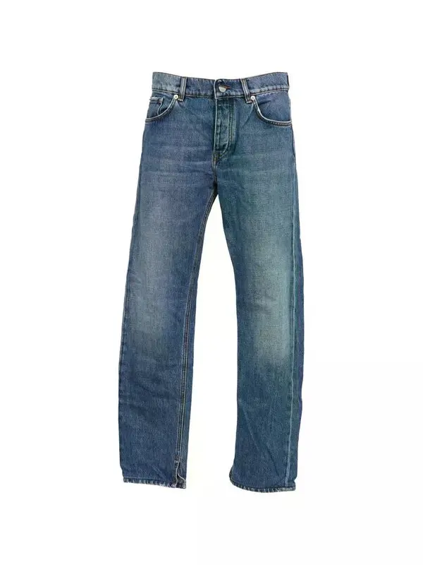 GANNI Faded Straight-leg Jeans