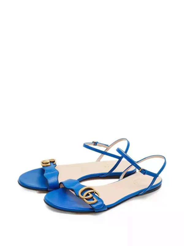 Gucci Gg Marmont Ankle Strap Sandals