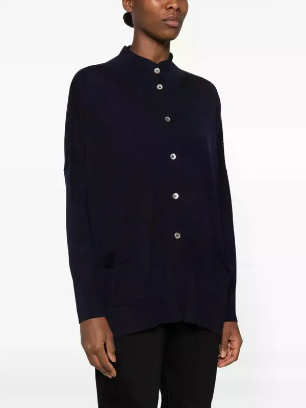 Laboratorio Capri High-neck Button-up Cardigan