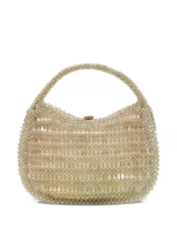 Etro Small Pony Bag With Embroidered Beads - Neutrals