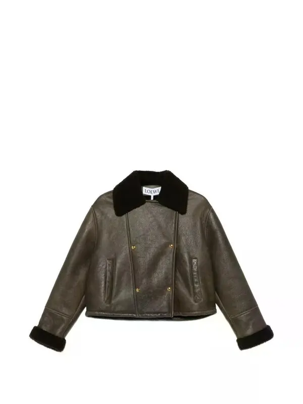 Loewe Jacket In Shearling - Green