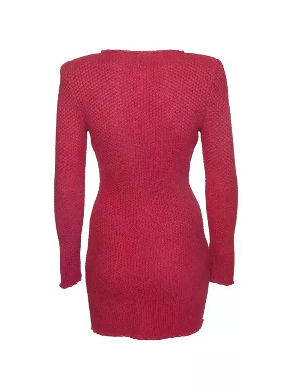 SELF-PORTRAIT Melange Knit Mini Dress
