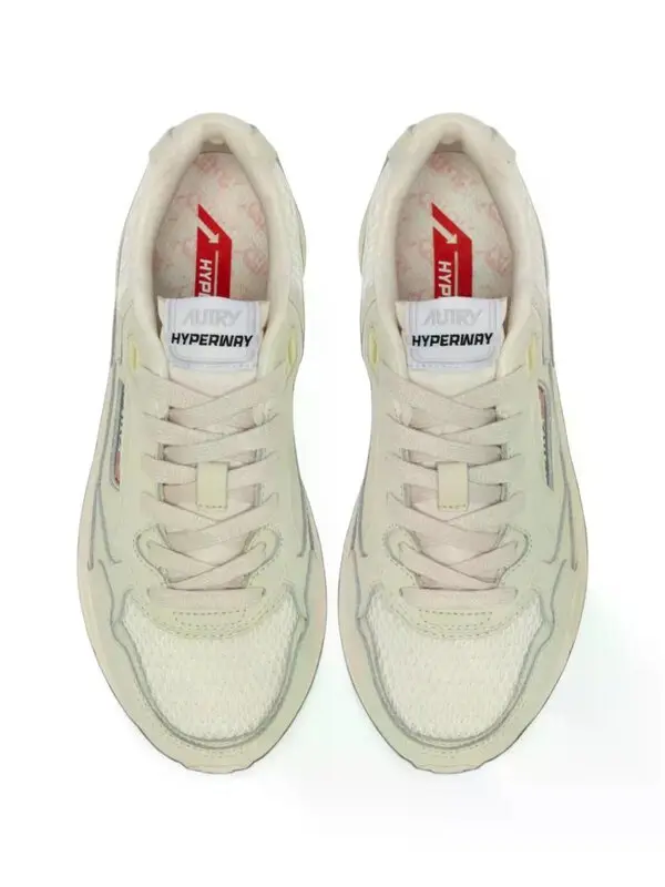 AUTRY Hyperway Sneakers In Whisper White Napa Leather And Mesh