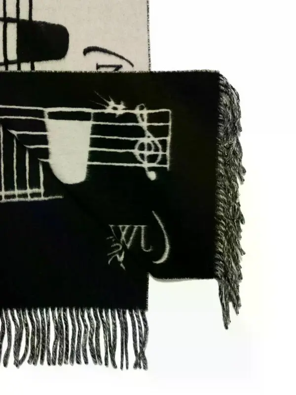 JW Anderson X Guinness Smooth Tempo Scarf In Cream & Black - Neutrals