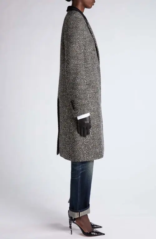 TOM FORD Sequin Tweed Boyfriend Coat