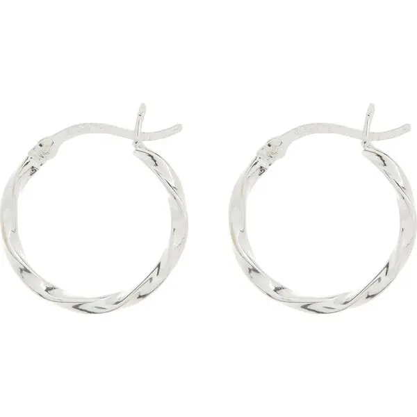 Argento Vivo Twisted Hoop Earrings - Silver