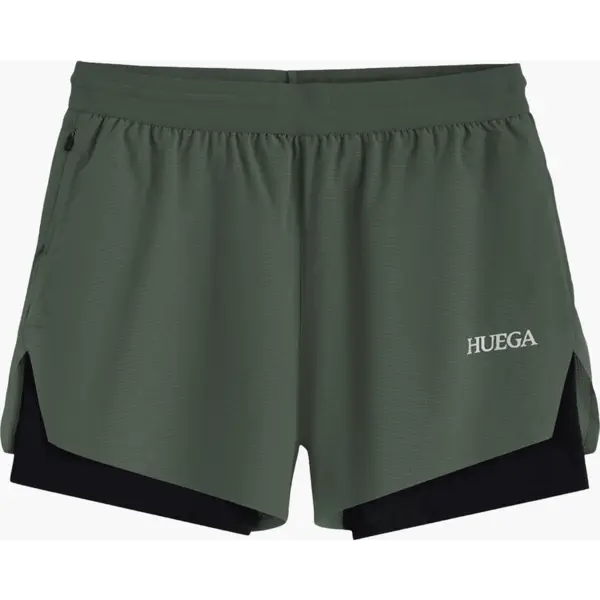 HUEGA HOUSE Run Shorts - Olive