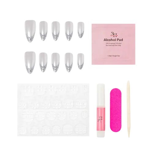3H NAILS Screenshort Almond Press-on Nails