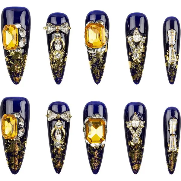 3H NAILS Empire Goldlong Stiletto Press-on Nails