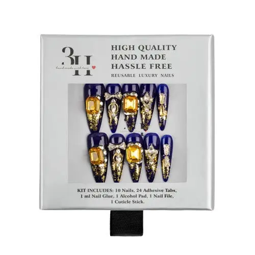 3H NAILS Empire Goldlong Stiletto Press-on Nails