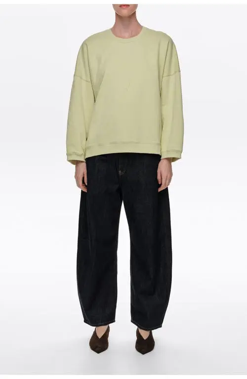Bimba Y Lola Straight Fit Sweatshirt With Topstitching - Lime