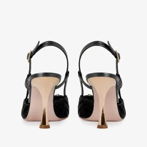 VINCI LEATHER SHOES The Luna Leather Slingback Sandal