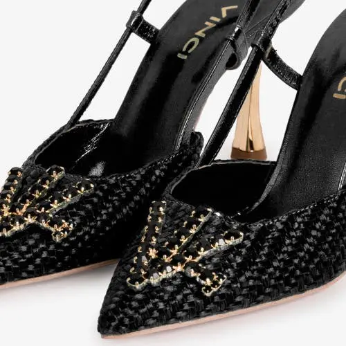 VINCI LEATHER SHOES The Luna Leather Slingback Sandal