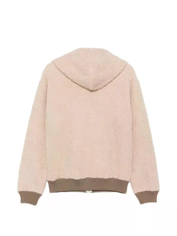 Moschino Fleece-texture Logo-patch Hoodie