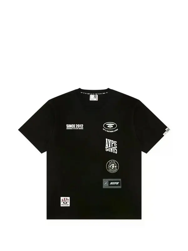 AAPE BY *A BATHING APE Moonface Logo-print T-shirt