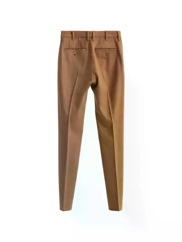SOSHIOTSUKI No Tuck Pressed-crease Tailored Trousers