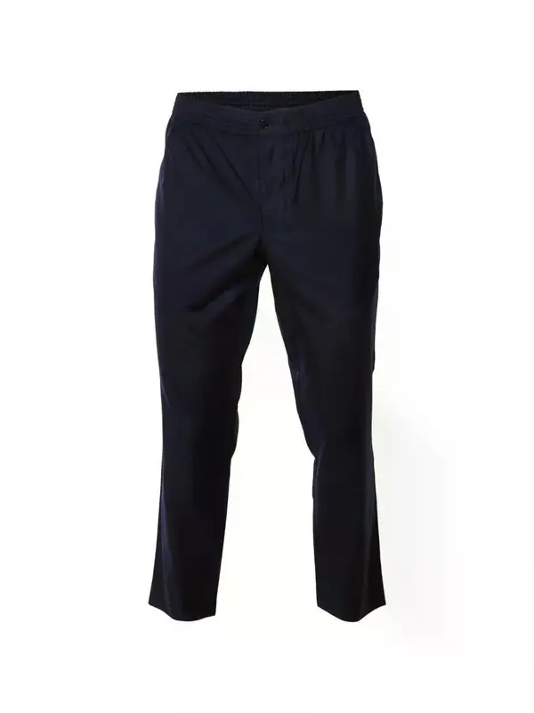 Hermès Elasticised-waist Tapered Trousers - Blue