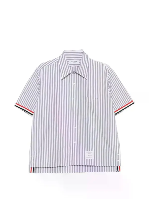 Thom Browne Striped Short-sleeve Shirt - Grey