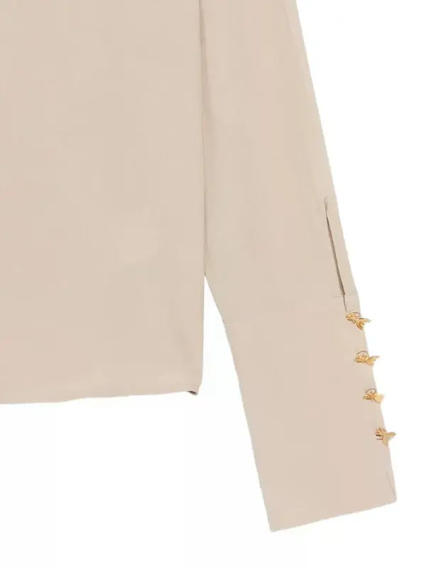 Patrizia Pepe Fly-embellished Long-sleeve Shirt