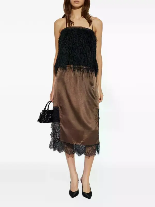 Munthe Chloa Lace-trim Midi Skirt