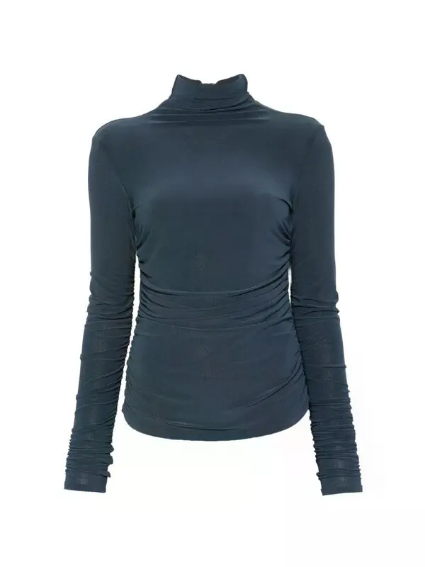 Patrizia Pepe Ruched High-neck Top