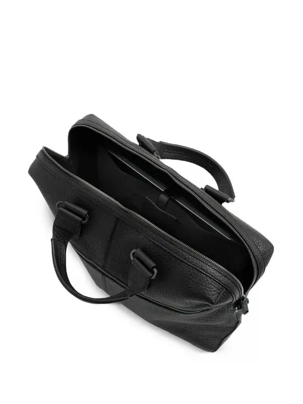 THE BRIDGE Manfredi Grained Leather Briefcase