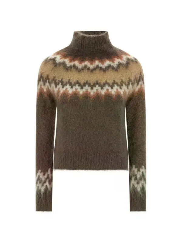 PT TORINO Fair Isle High-neck Sweater