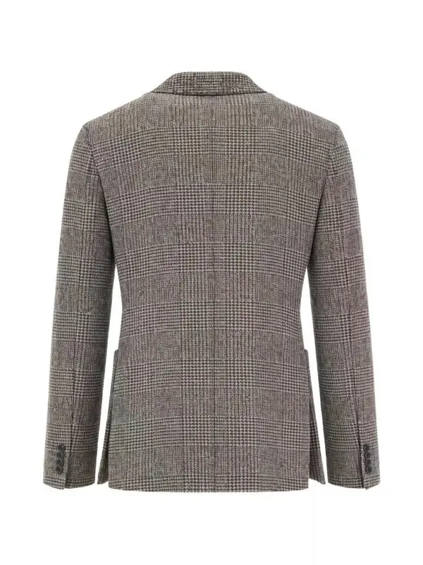 L.B.M. 1911 Double-breasted Check Blazer