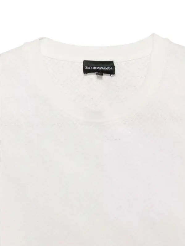 Emporio Armani Chevron-knit T-shirt