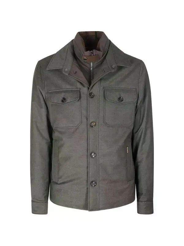 MOORER Button-up Layered-insert Jacket
