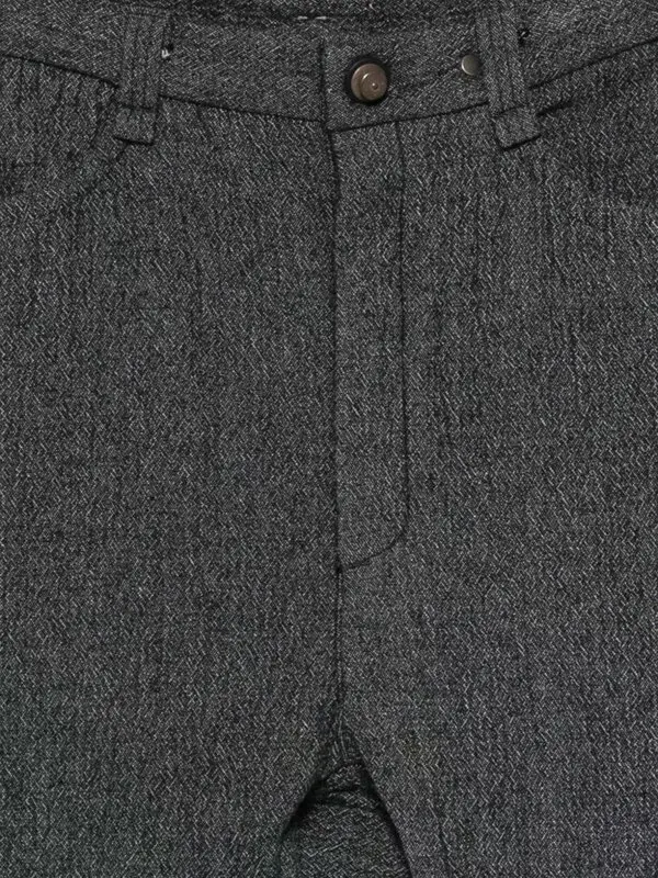 ISAAC SELLAM EXPERIENCE Mélange-effect Panelled Trousers