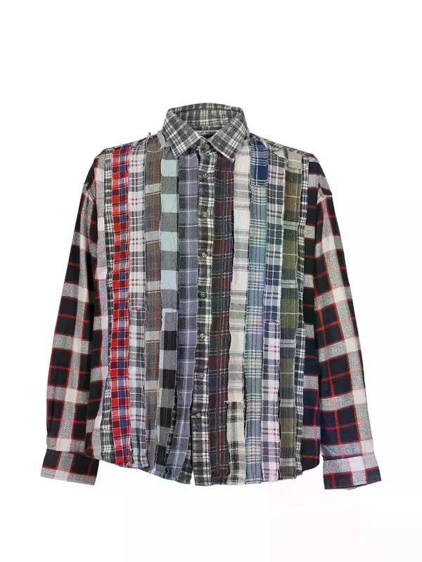 Needles Ribbon Patchwork Fannel Shirt