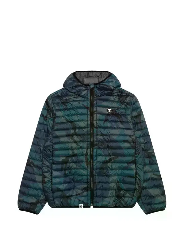 AAPE BY *A BATHING APE Moonface Camo-print Padded Jacket - Blue