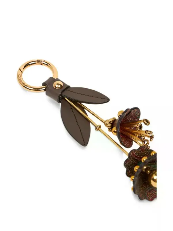 Etro Leather And Arnica Charm With Flowers And Leaves