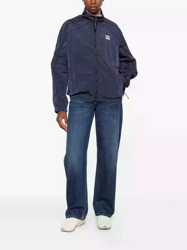 Aquascutum Logo-patch Zip-up Jacket - Blue