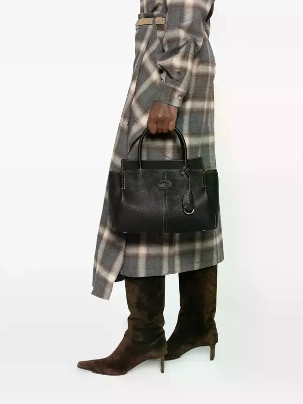 TOD'S Logo-plaque Pebbled Tote Bag