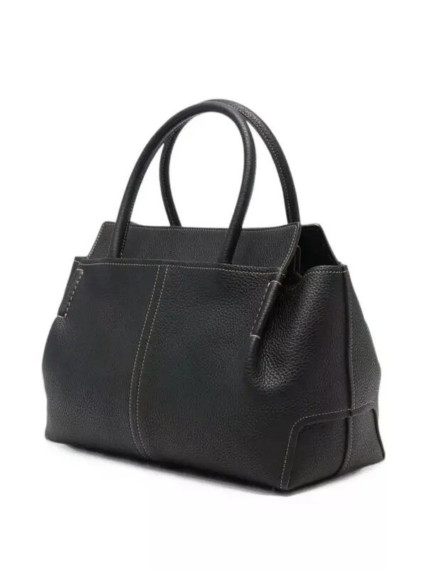 TOD'S Logo-plaque Pebbled Tote Bag